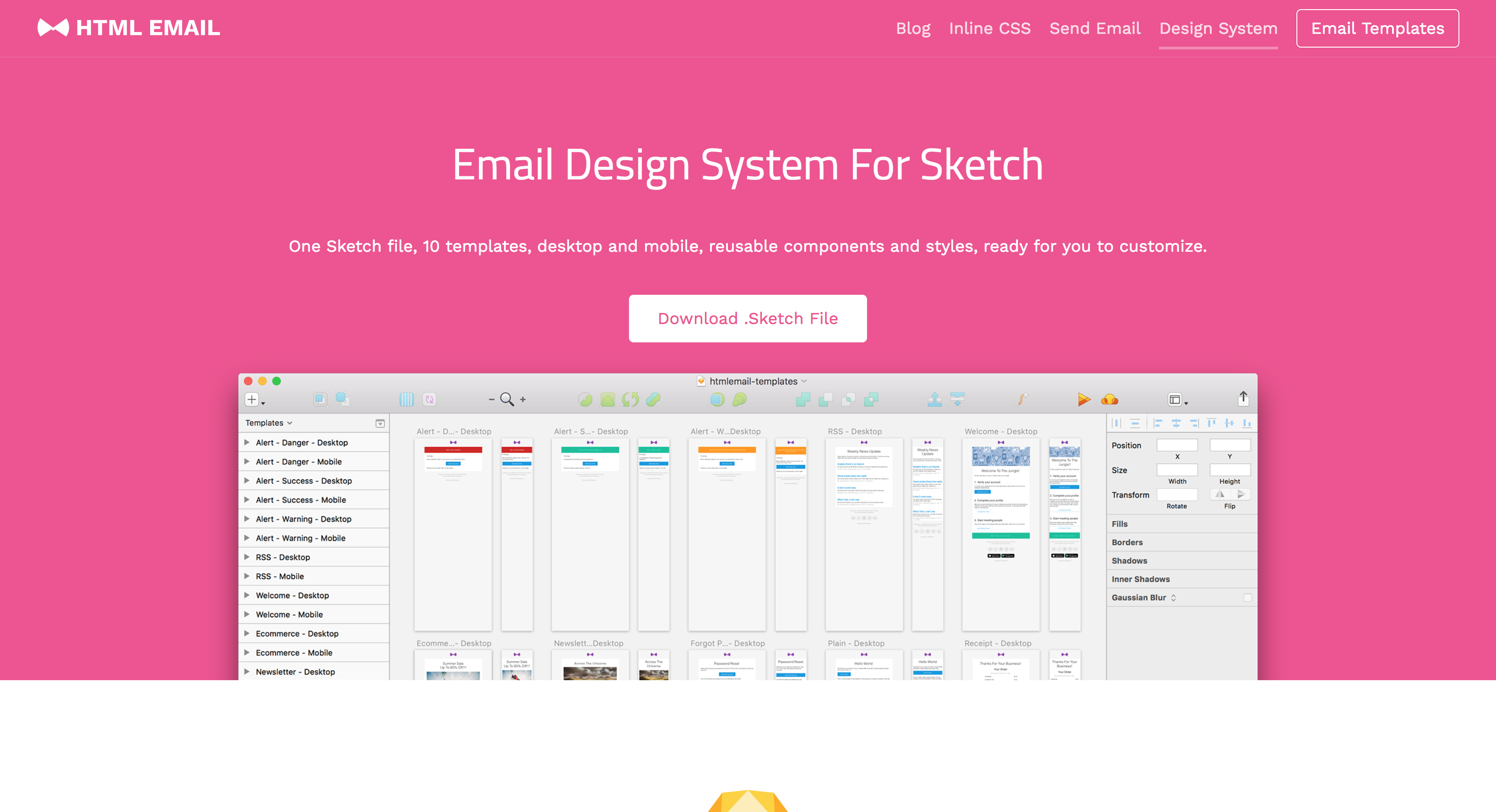 Email Design System For Sketch | Web Design Trends